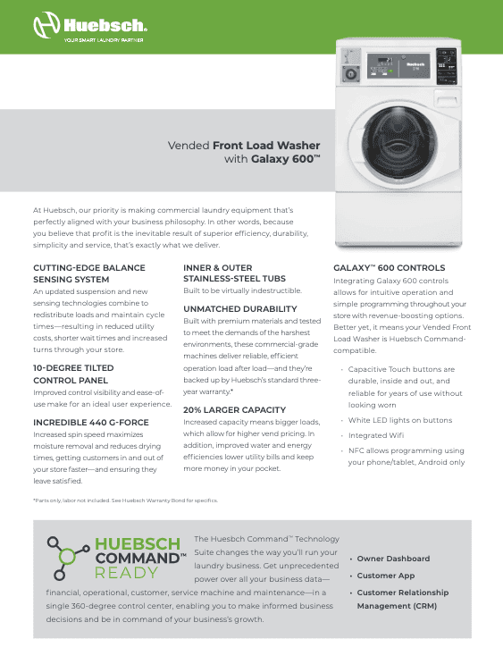 Front Load Washers - Huebsch