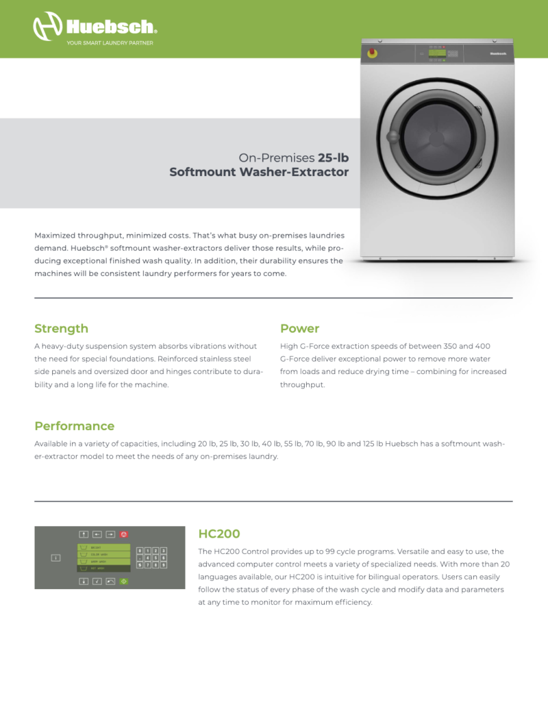 OPL - Softmount Washer Extractors - Huebsch