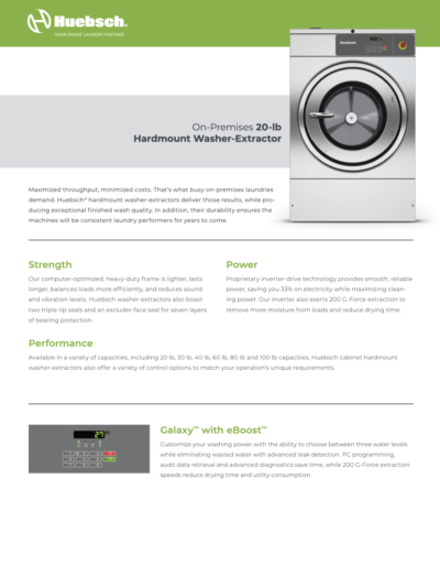 hardmount washer-extractors from Huebsch®
