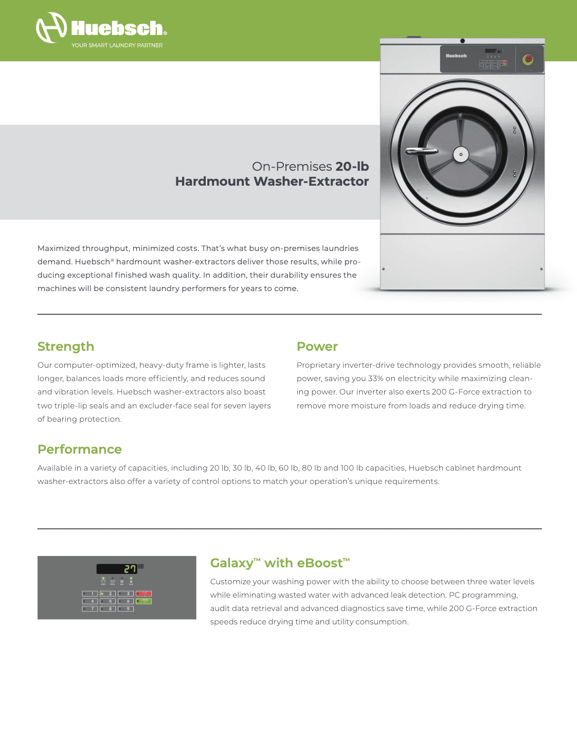 OPL - Hardmount Washer-Extractors - Huebsch