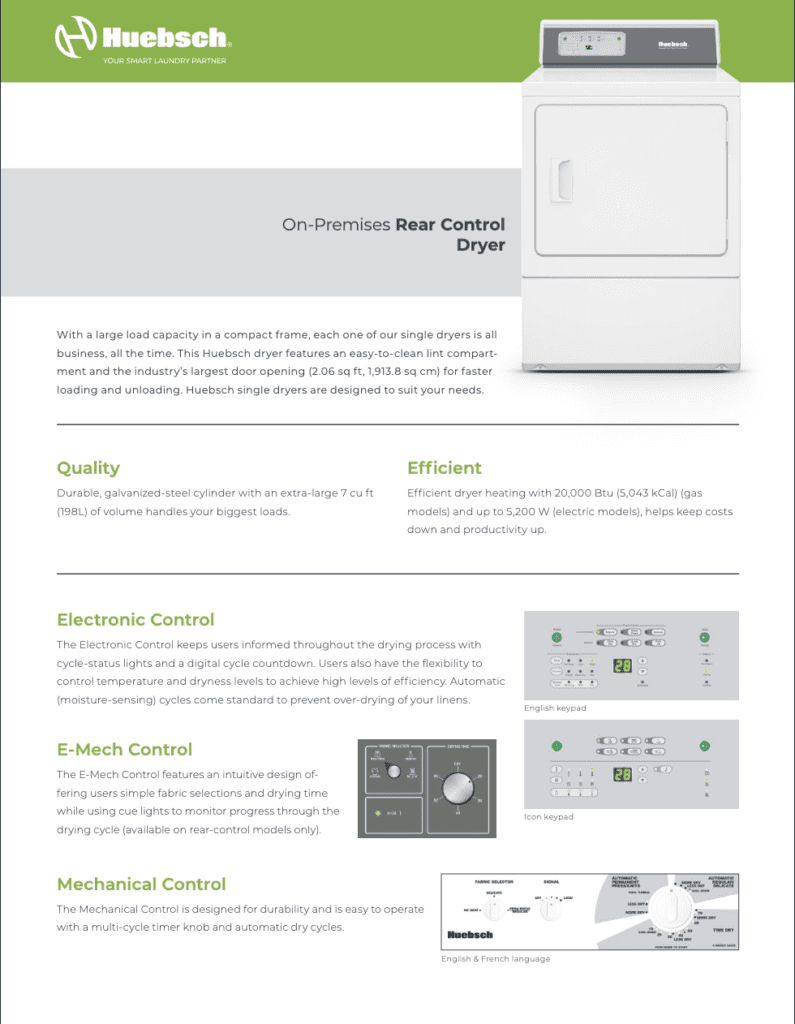 Commercial Dryers - Huebsch