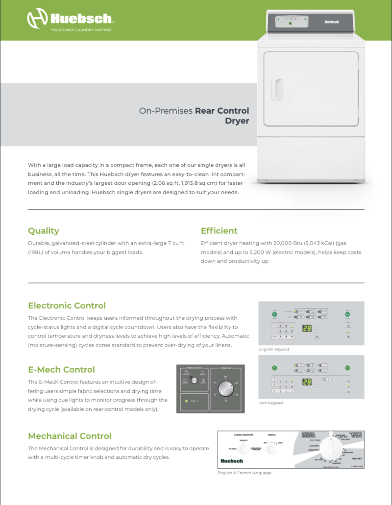 Commercial Dryers - Huebsch